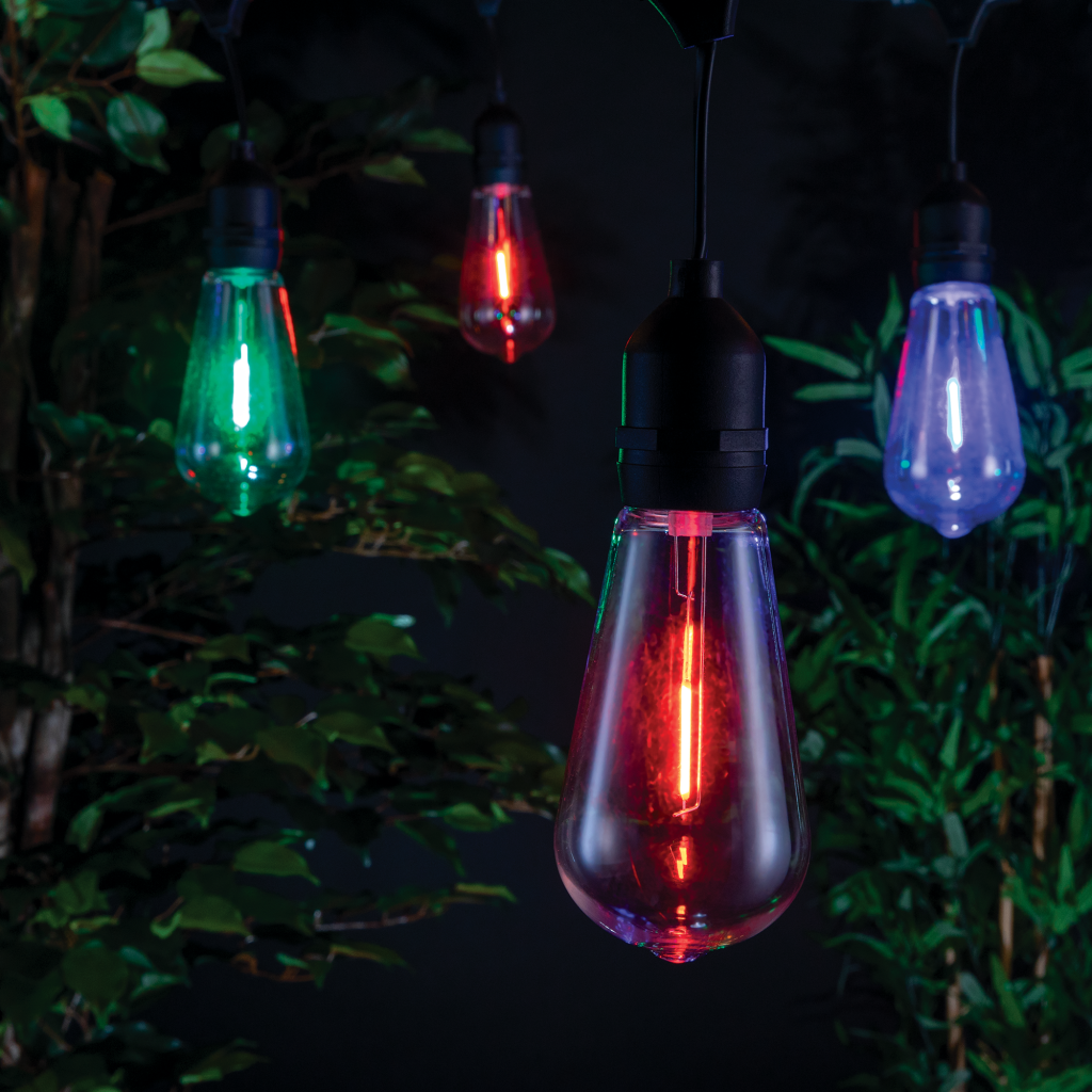 TCP 10m Multi Coloured Squirrel Cage Garden String Lights | TCP
